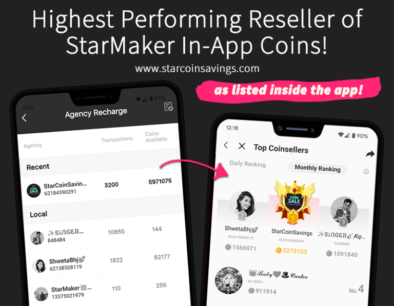 Starcoin Savings – The official reseller for StarMaker!